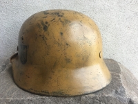 CAMO M40 Q64 DAK HELMET WITH PALM TREE (Restored) | HELMETS OF WAR