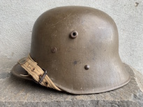 WW1 COMPLETE M17 AUSTRIAN KHAKI BROWN HELMET (SOLD) | HELMETS OF WAR